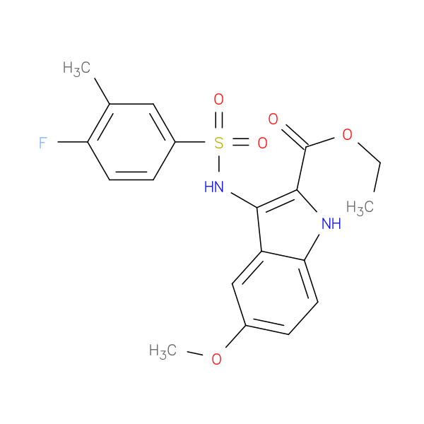 896830-00-5 | ethyl 3-(4-fluoro-3-methylphenylsulfonamido)-5-methoxy-1H-indole-2-carboxylate